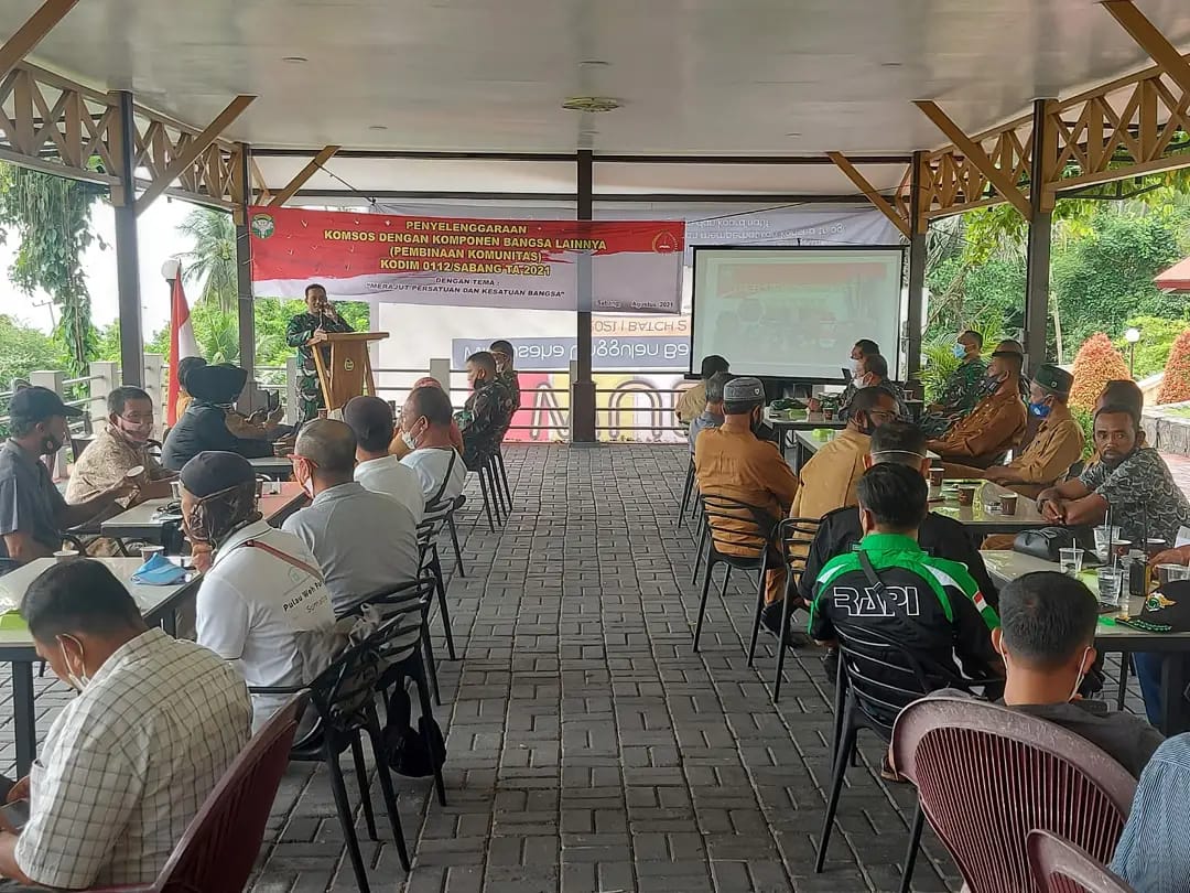 KODIM 0112/SABANG SELENGGRAKAN KOMUNIKASI SOSIAL DENGAN KOMPONEN BANGSA DI KOTA SABANG