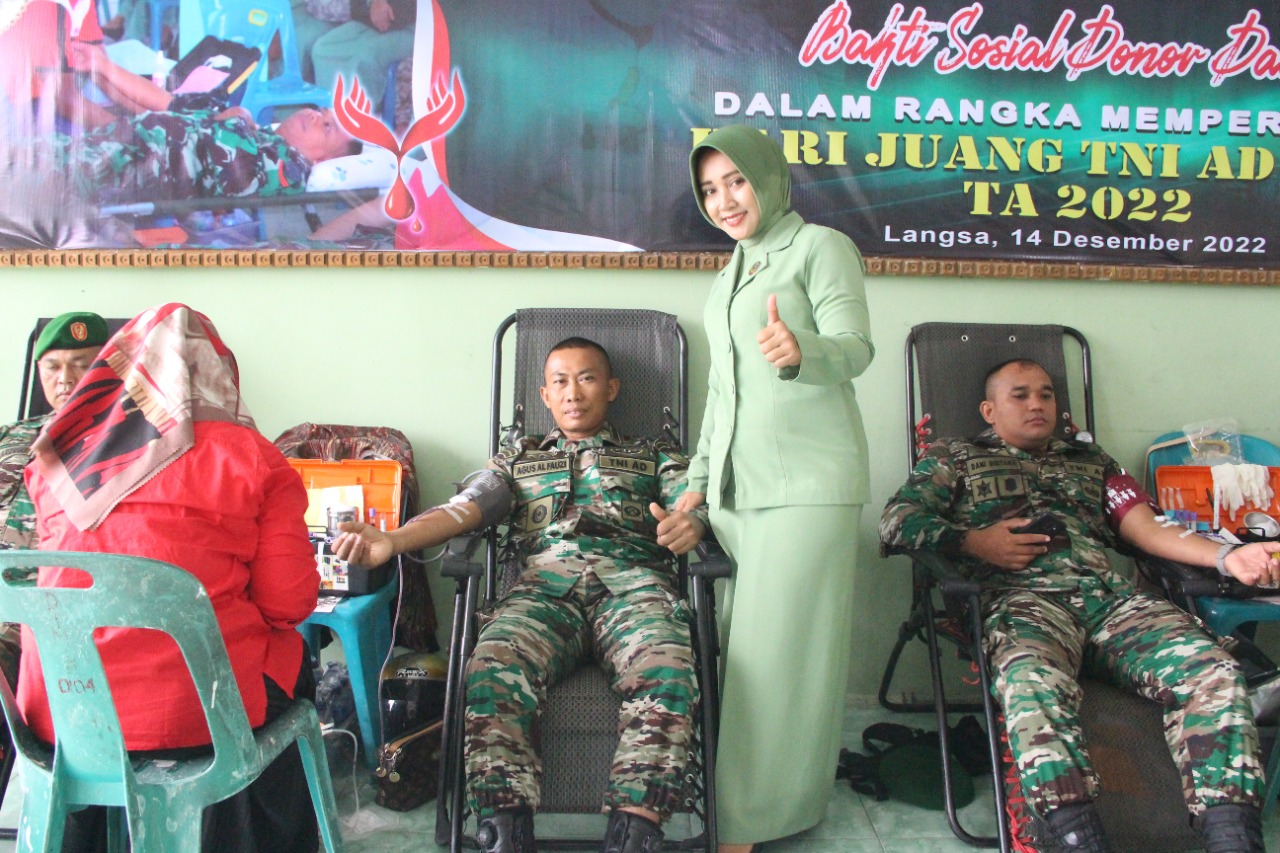Kodim 0104/Atim Gelar Donor Darah Jelang Peringatan Hari Juang TNI AD