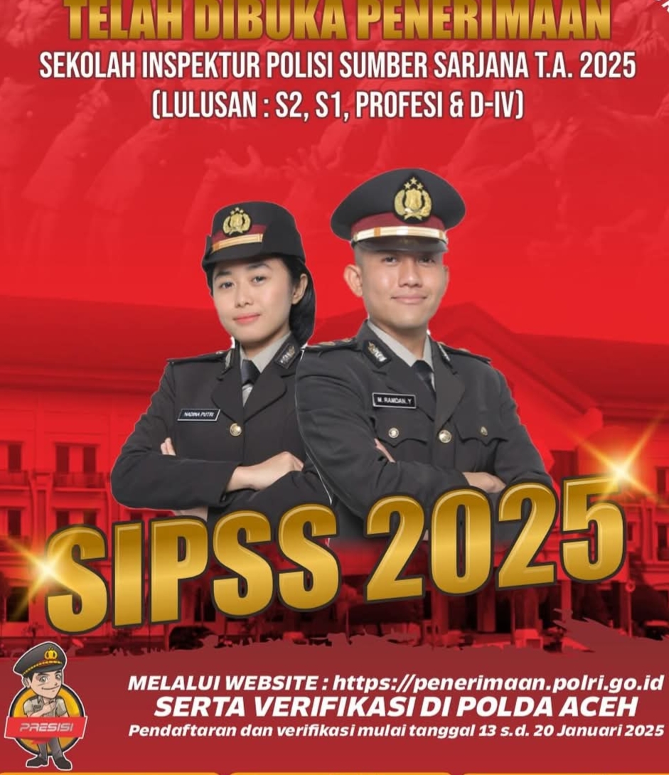 Polri Buka Pendaftaran SIPSS 2025, Kesempatan Emas bagi Lulusan Sarjana Terbaik!
