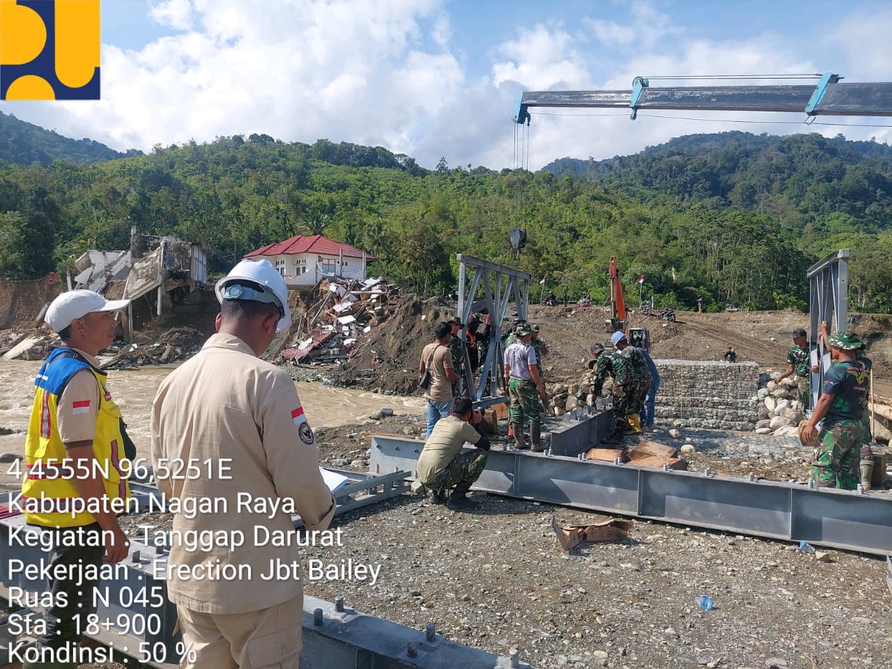 Kementerian PUPR Bangun Jembatan Bailey di Nagan Raya, Percepat ...