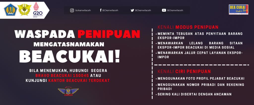 Waspada Penipuan Mengatasnamakan Bea Cukai Terkait Barang Ekspor dan Impor!